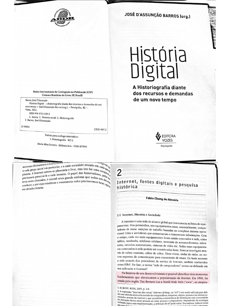 BARROS, José D'Assunção. História Digital - A Historiografia Diante Dos ... BARROS, José D'Assunção. História Digital - A Historiografia Diante Dos ...
