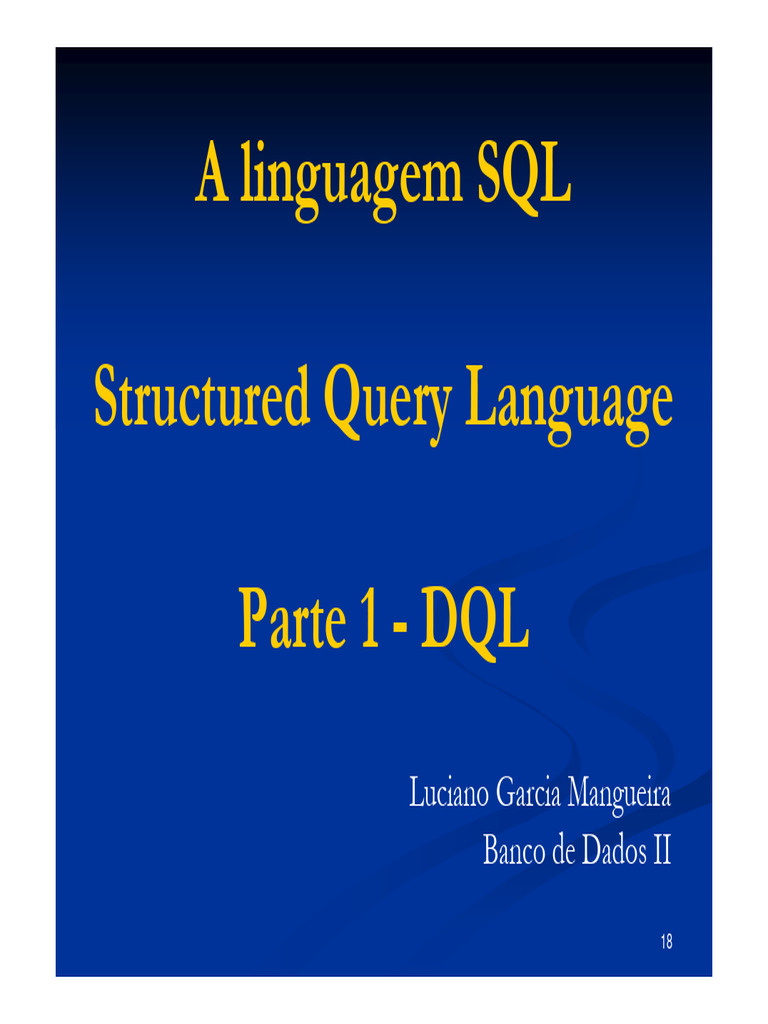 A Linguagem SQL - DQL | PDF