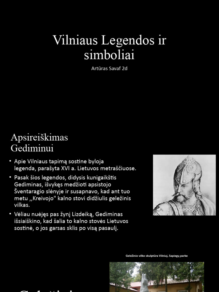 Vilniaus Legendos Ir Simboliai | PDF