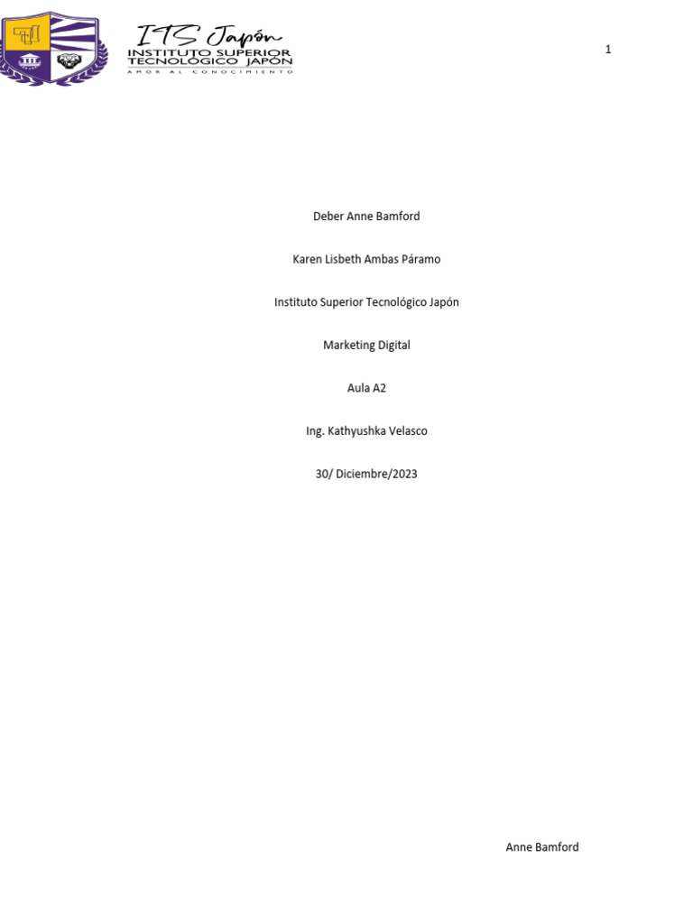 Deber Anne Bamford | PDF Deber Anne Bamford | PDF