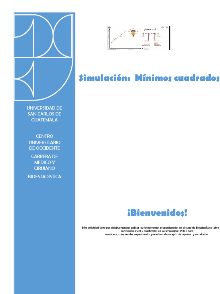 Simulacion Minimos cuadrados | PDF | Regresión lineal | Análisis estadístico