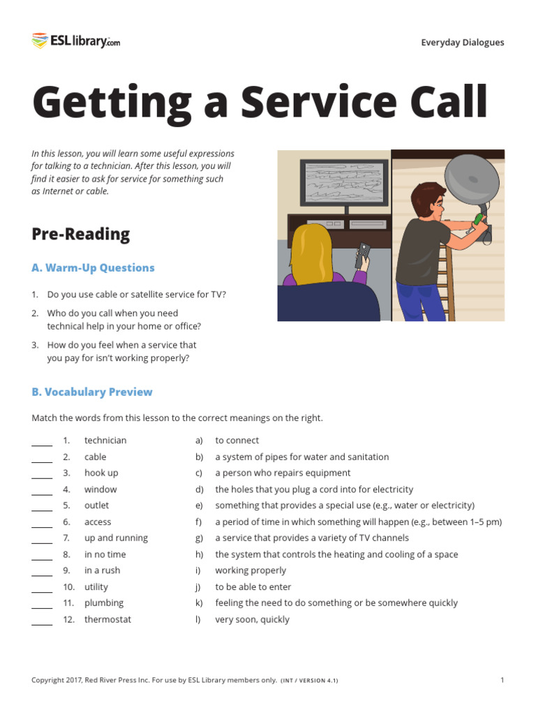 76 Getting A Service Call Can | PDF