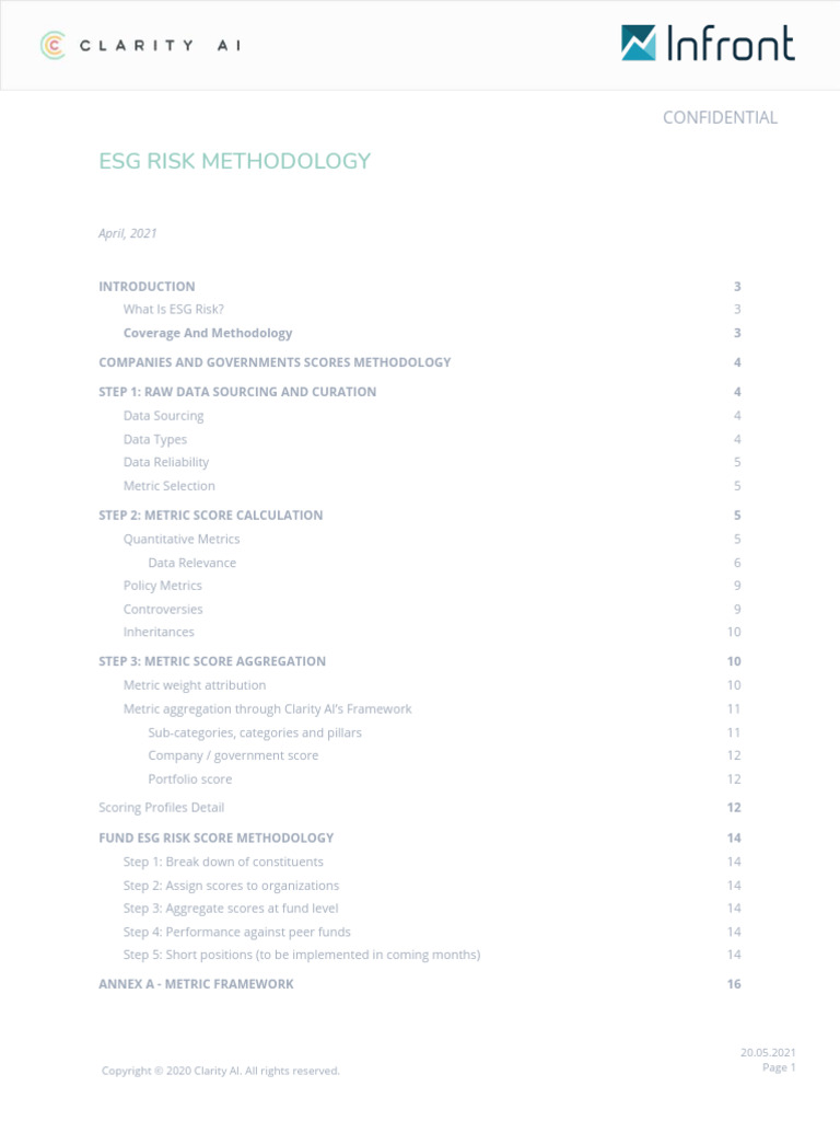 ESG Risk Methodology May2021 | PDF | Air Pollution | Outlier
