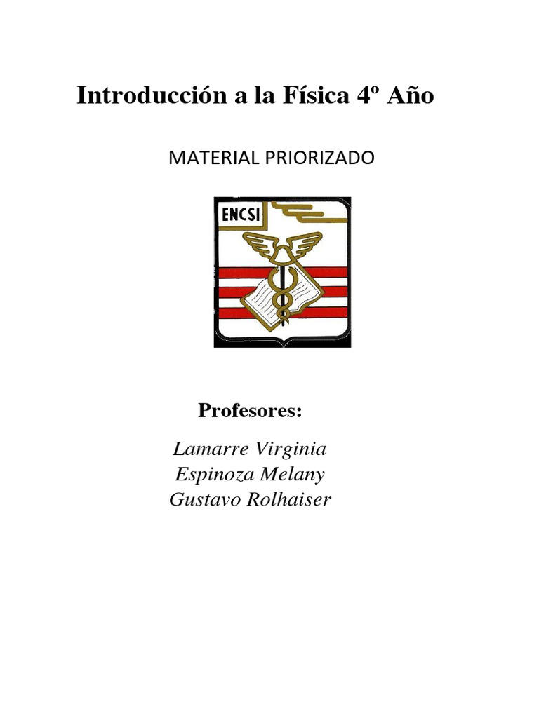 Introducci N A La F Sica 4 A o | PDF