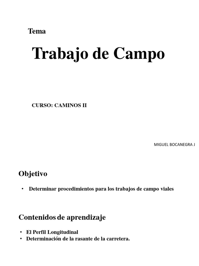 Trab Campo | PDF