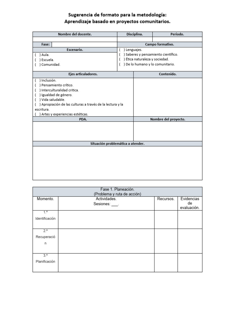 Sugerencia de Formato para La Metodología | PDF | Evaluación | Maestros