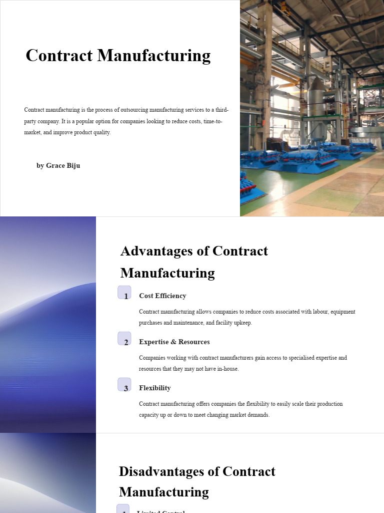 Benefits and Challenges of Contract Manufacturing | PDF
