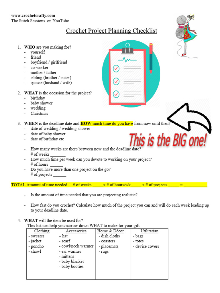 Crochet-Project-Planning-Checklist | PDF
