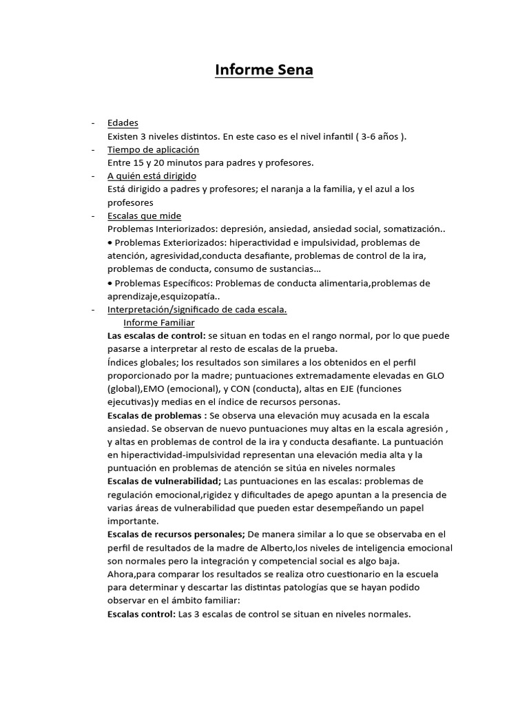 Informe Sena | PDF | Ansiedad | Las emociones