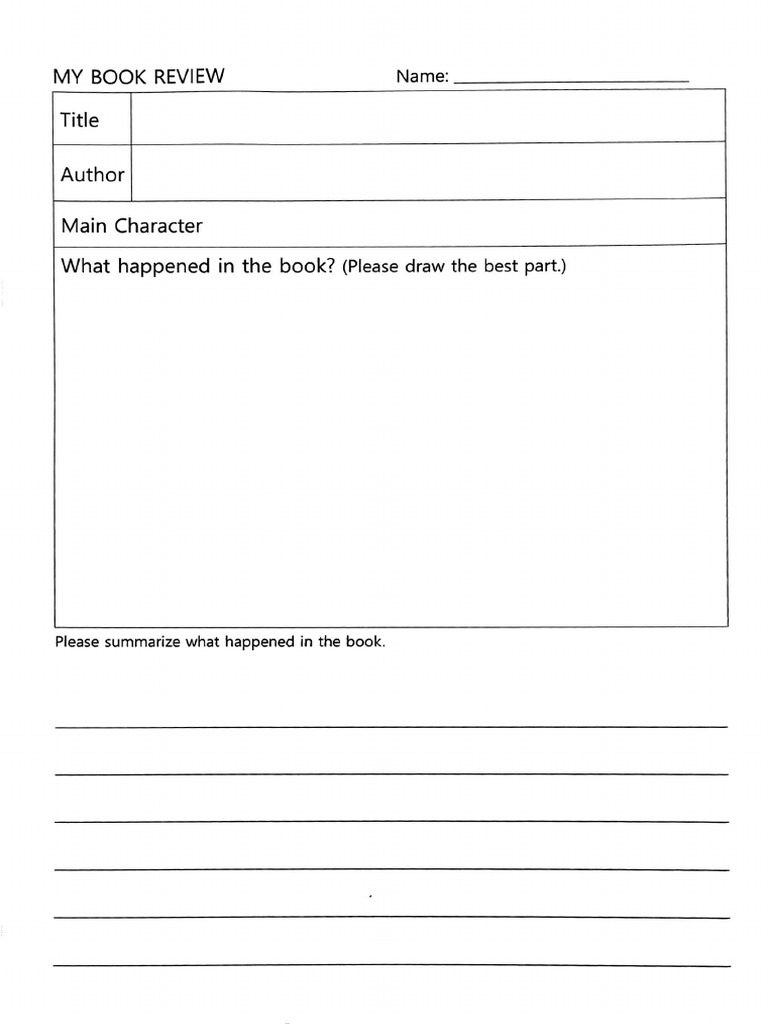 Book Review Template | PDF