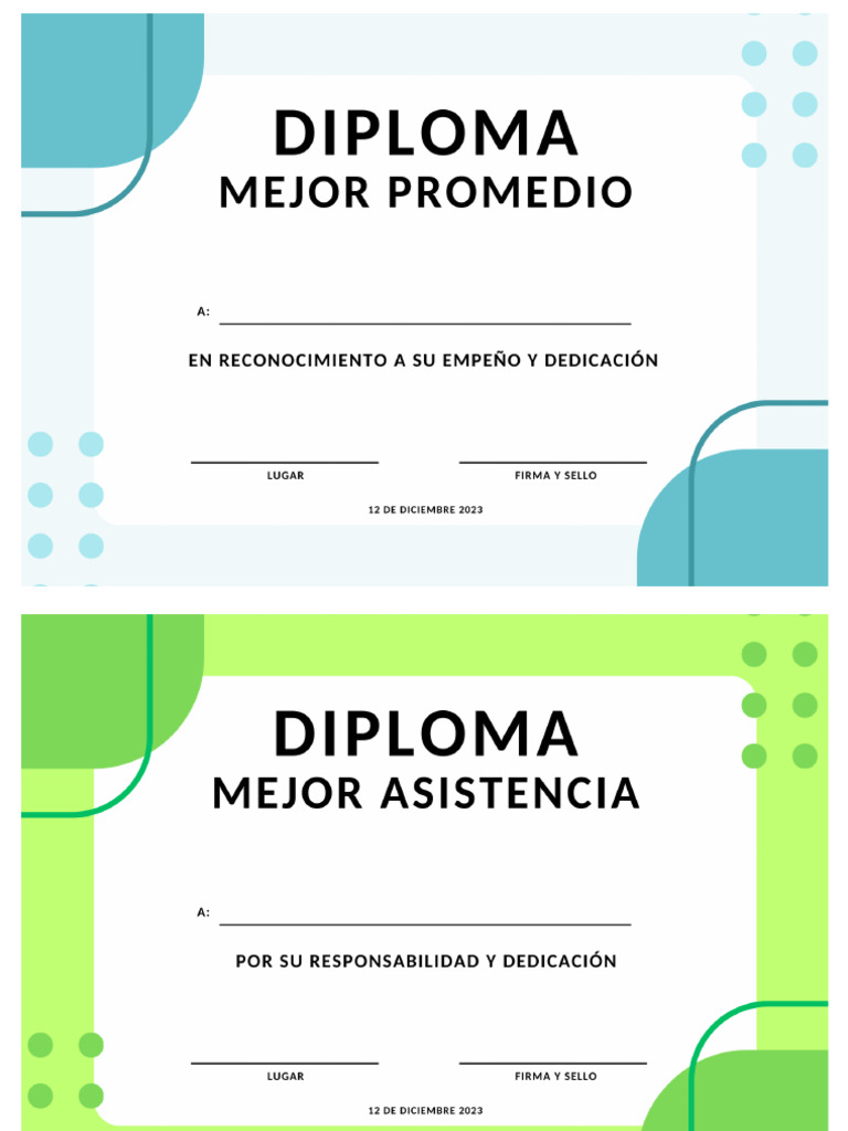 Diploma Mejor Promedio 2023 | PDF