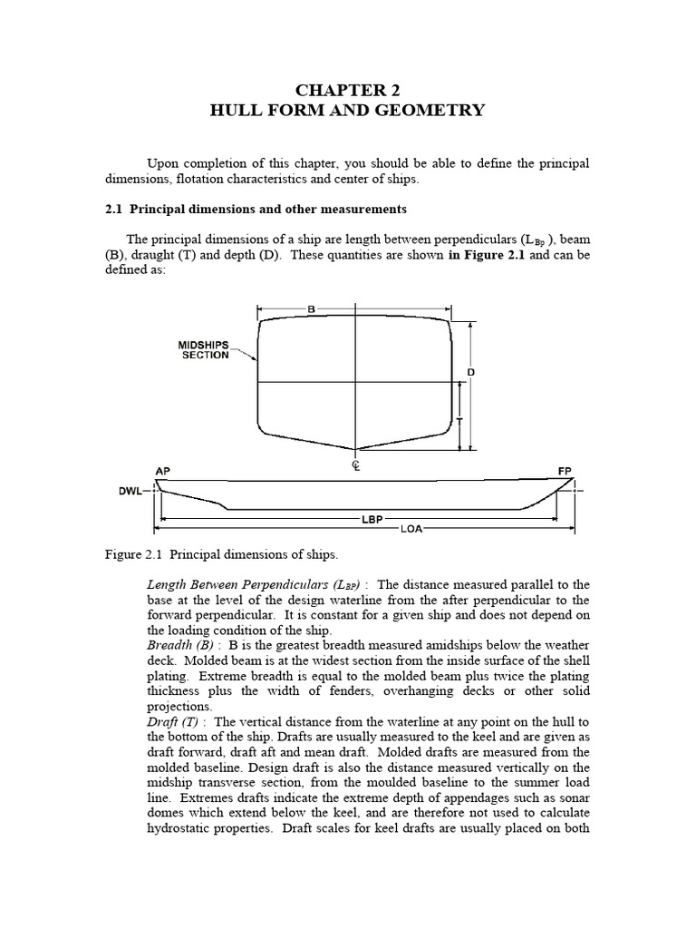 Hull Form - Chapter2 | PDF | Hull (Watercraft) | Buoyancy