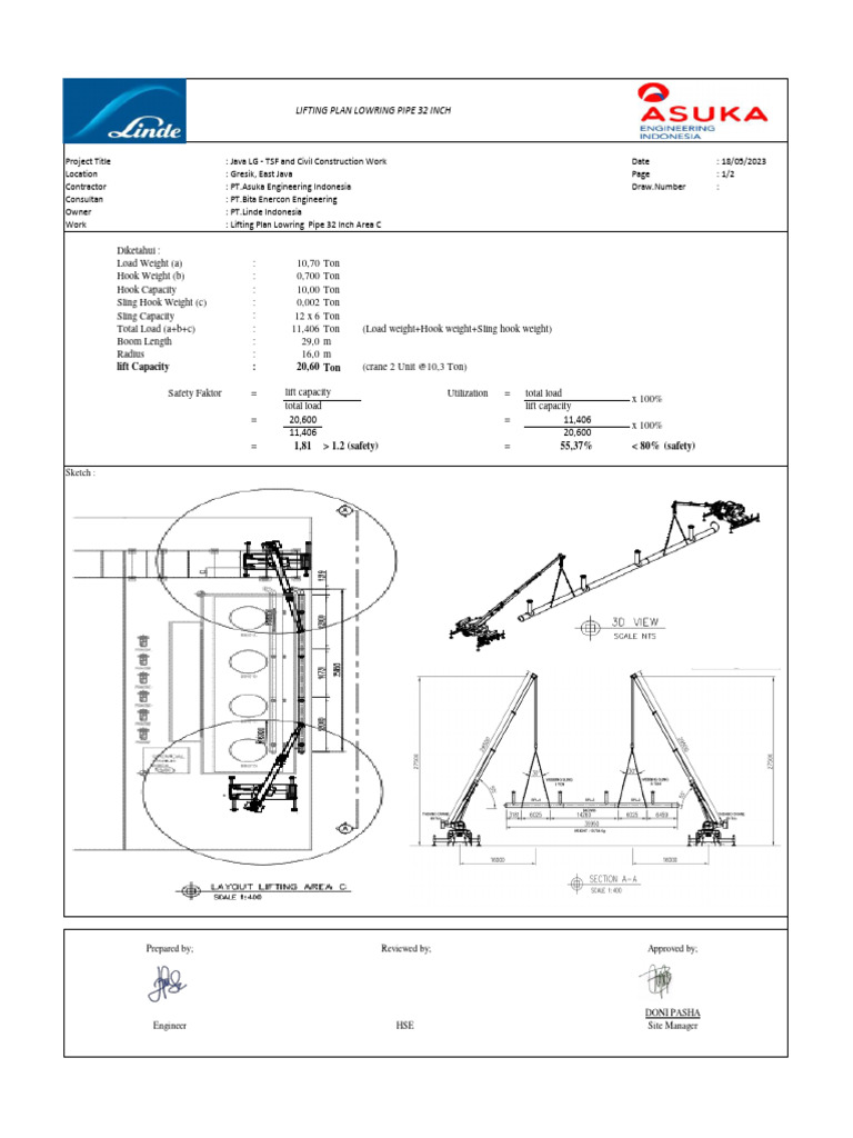 Lifting Plan Area C New-1 | PDF | Industrial Equipment | Engineering