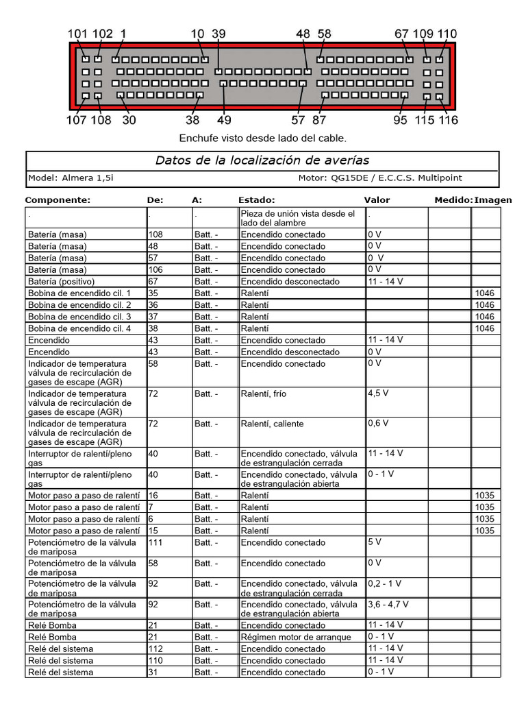 Wiring QG15DE Conector | PDF