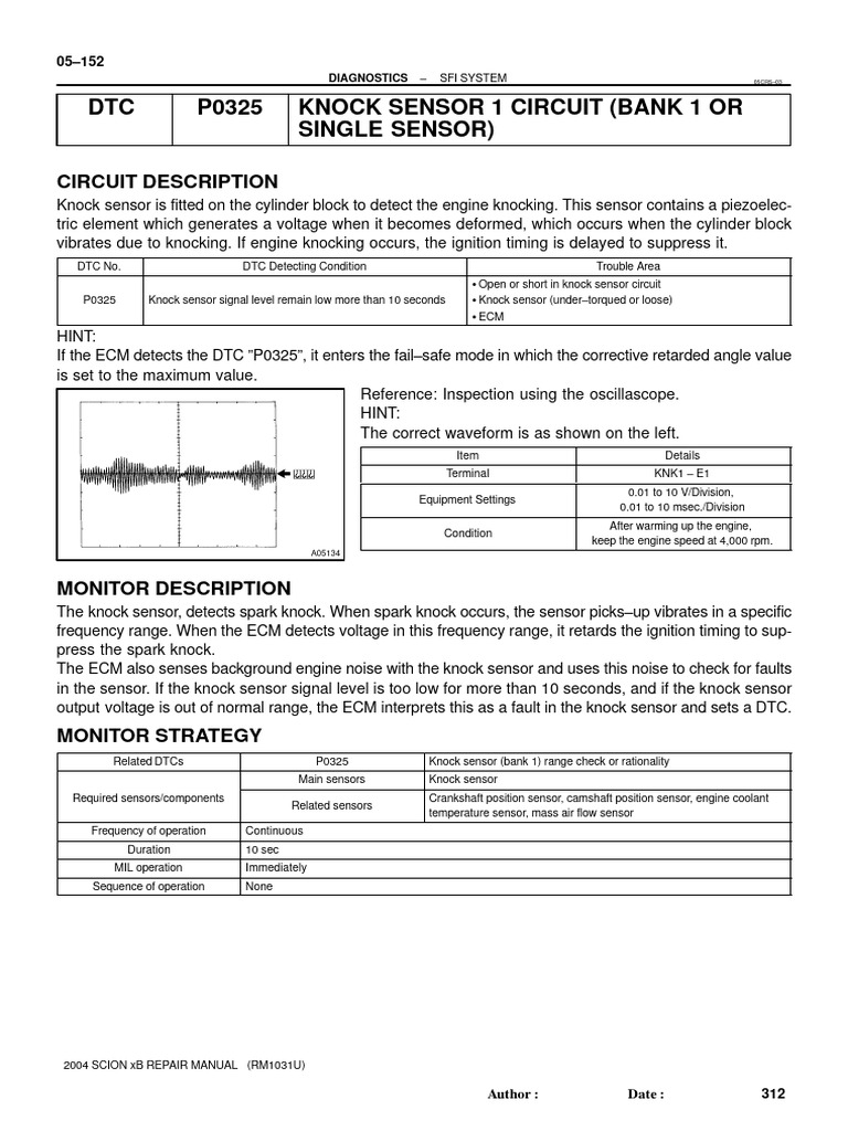 Knock Sensor 1 Circuit | PDF | Mechanical Engineering | Engine Technology