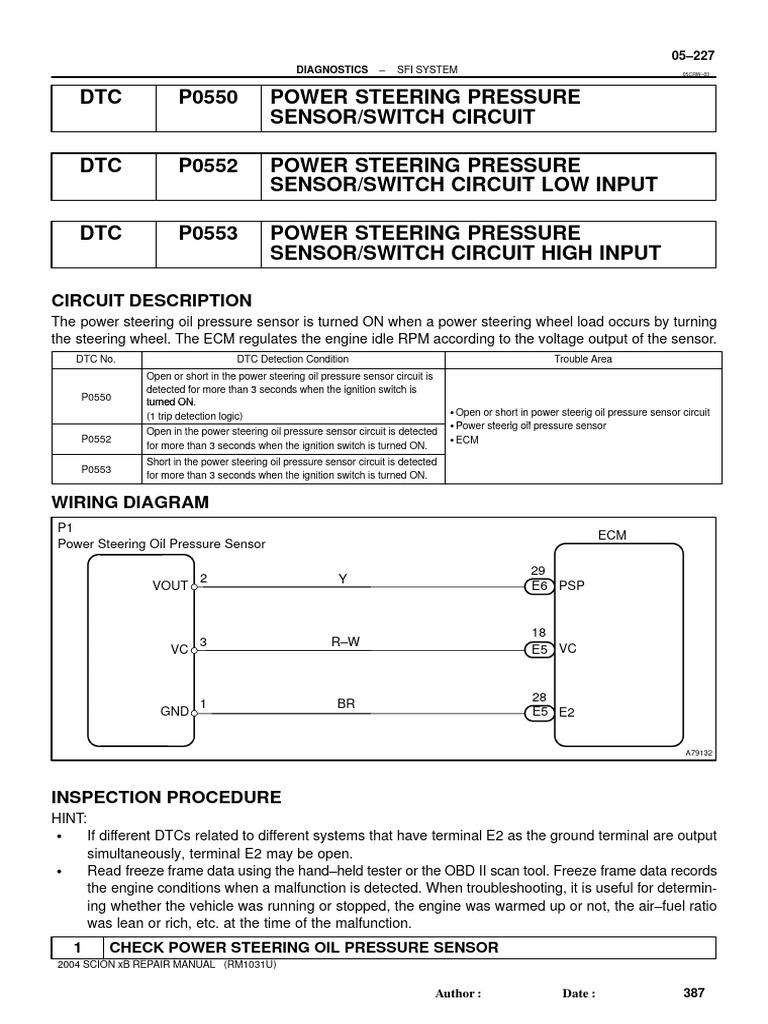 Power Steering Pressure Sensor | PDF | Mechanical Engineering ...