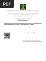 Contoh SK Pengesahan Akta Pendirian PT. DUM | PDF