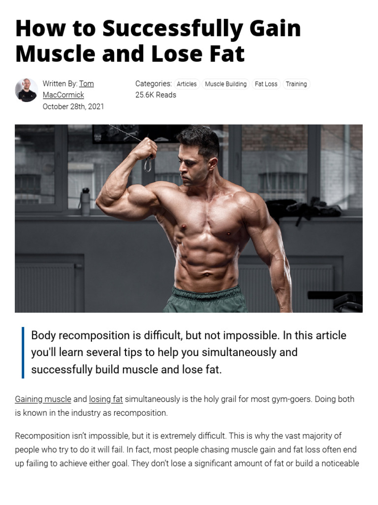 How To Successfully Gain Muscle and Lose Fat - Muscle & Strength ...