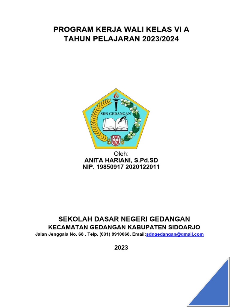 Program Kerja Wali Kelas Ii A | Pdf