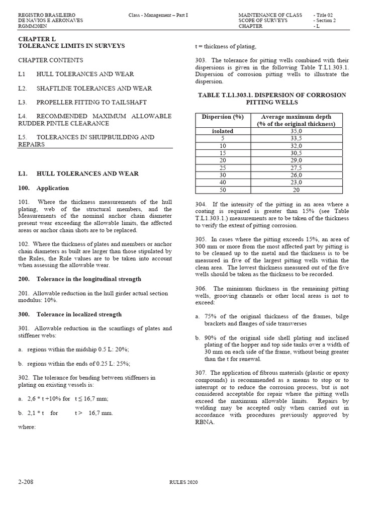 L1. HULL TOLERANCES AND WEAR | PDF | Engineering Tolerance | Mechanical ...