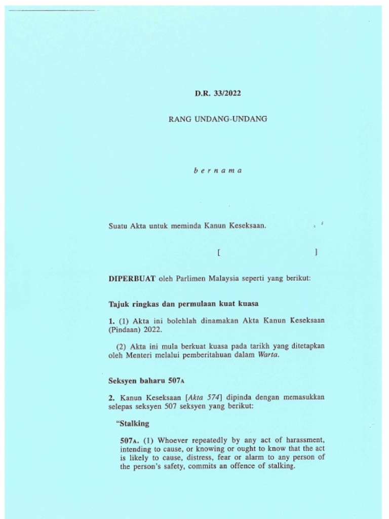 RUU - Kanun Keseksaan | PDF