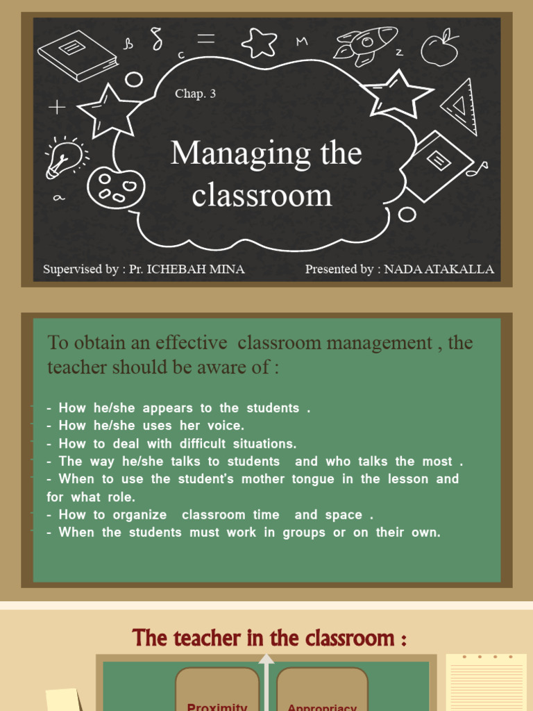 Managing Classroom Pdf Teachers Classroom