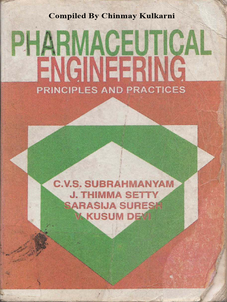 Pharmaceutical Engineering Unit Operations by Cvs Subrahmanyam PDF Free | PDF