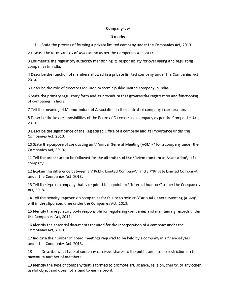 Company Law Pdf Liquidation Dividend