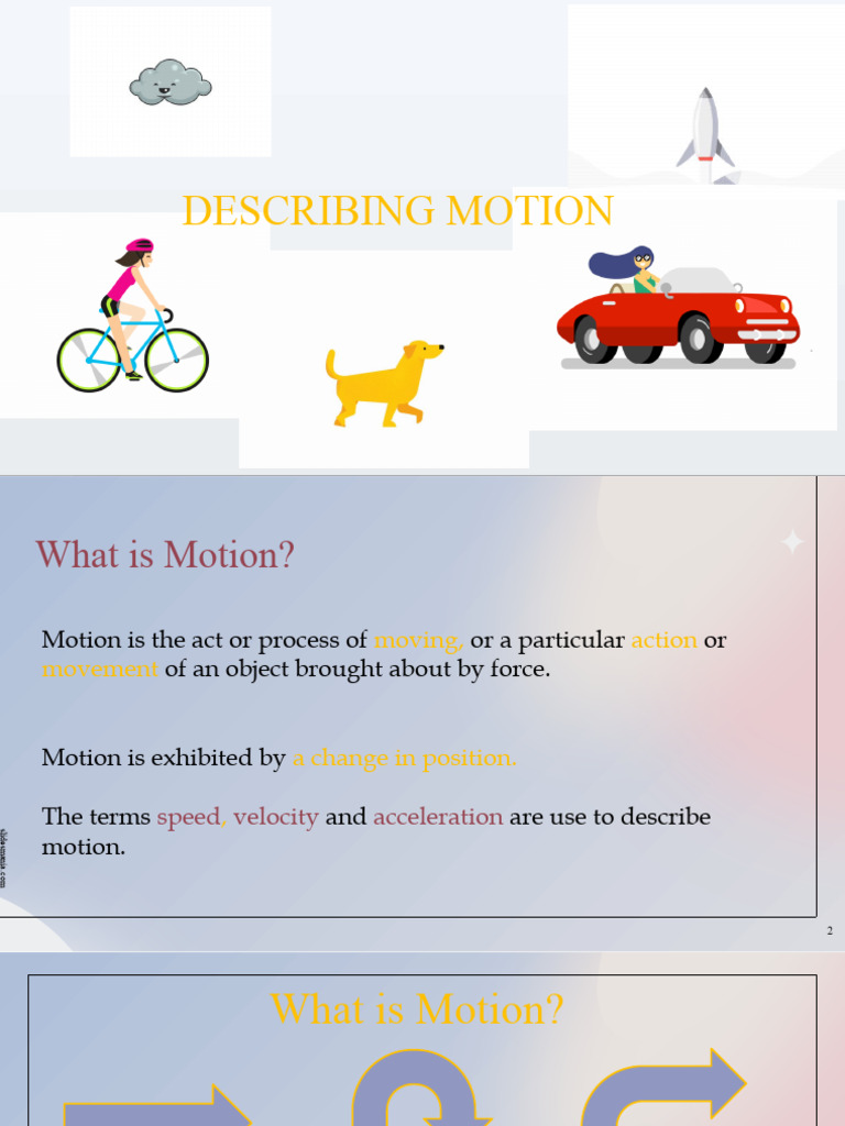 Describing Motion | PDF