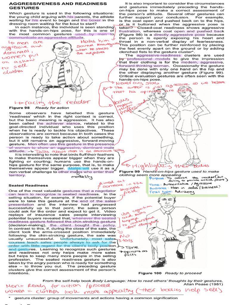 Body language analysis | PDF | Gesture | Body Language