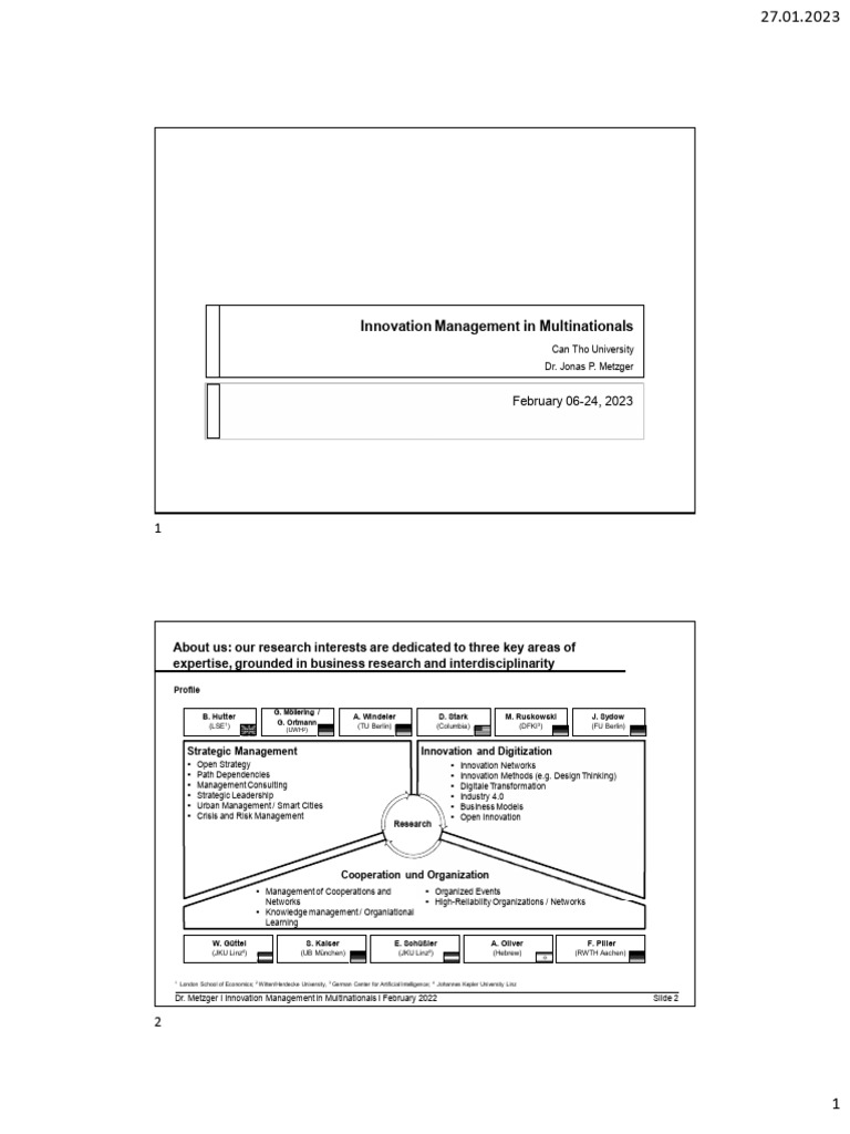 Handouts For IMM Semester 2 2022-2023 | PDF