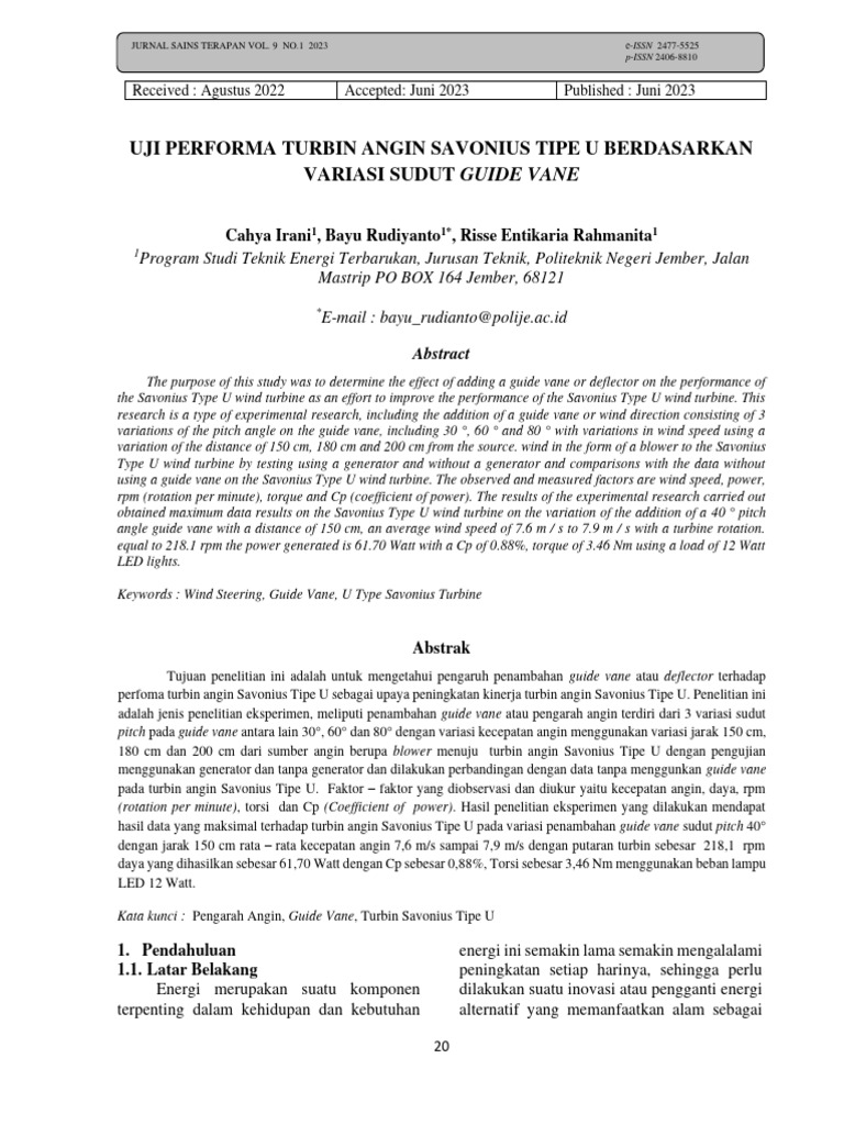 Irani | PDF | Wind Turbine | Turbine
