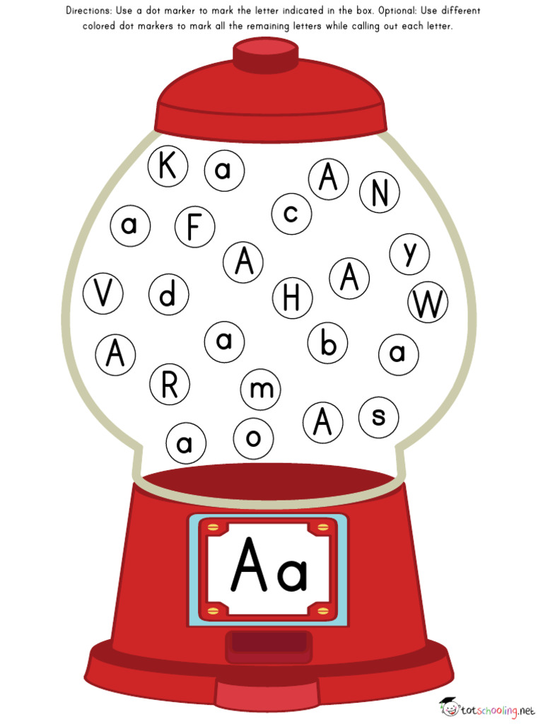 Gumball Alphabet Letter Marking Activity | PDF