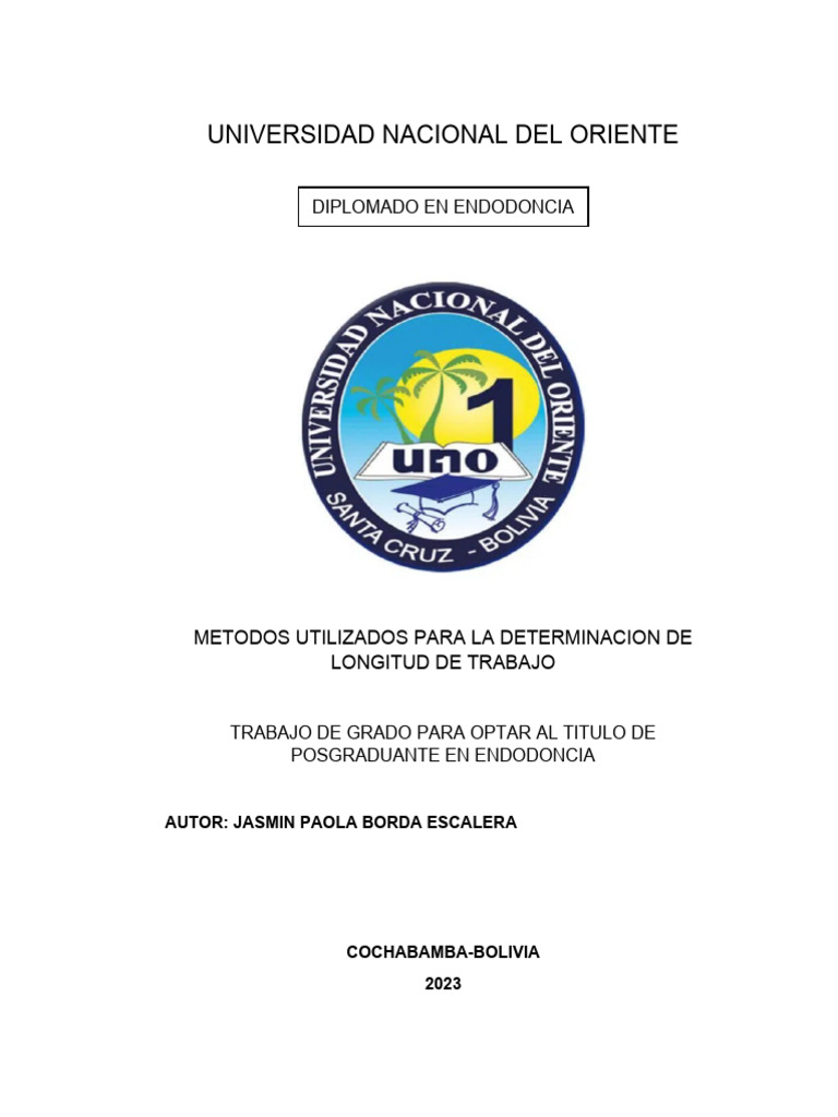 Métodos de Longitud en Endodoncia | PDF | Ramas de Odontología