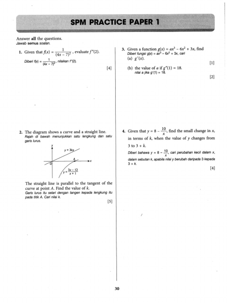 F5 Am Chap 2 SPM Practice Paper 1 + Paper 2 | PDF