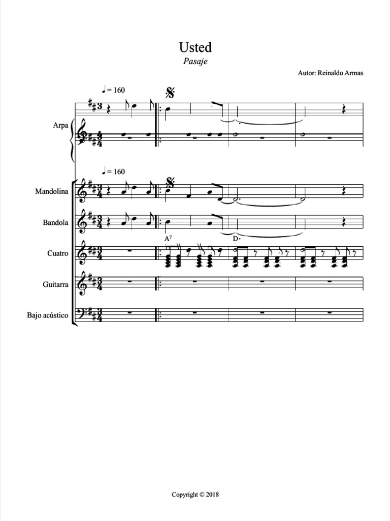 Usted Partitura Completa | PDF
