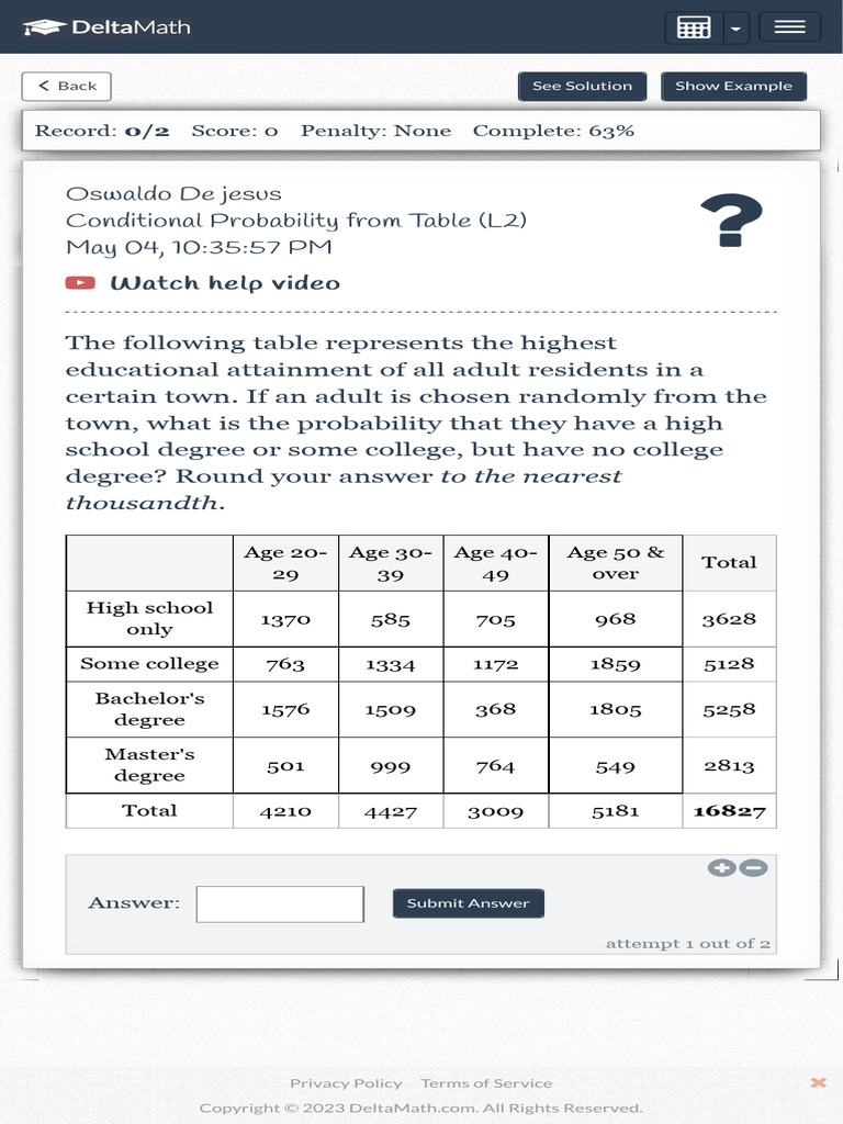 Delta Math Answer Sheets