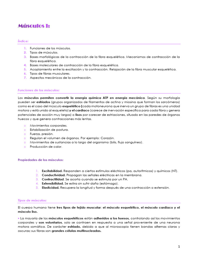 Wuolah Free Tema 6 y 7 Gulag Free | PDF | Músculo esquelético | Contracción muscular