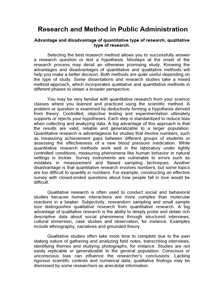 Compre Pointers (MPA 203 - Research and Method in Public Administration ...