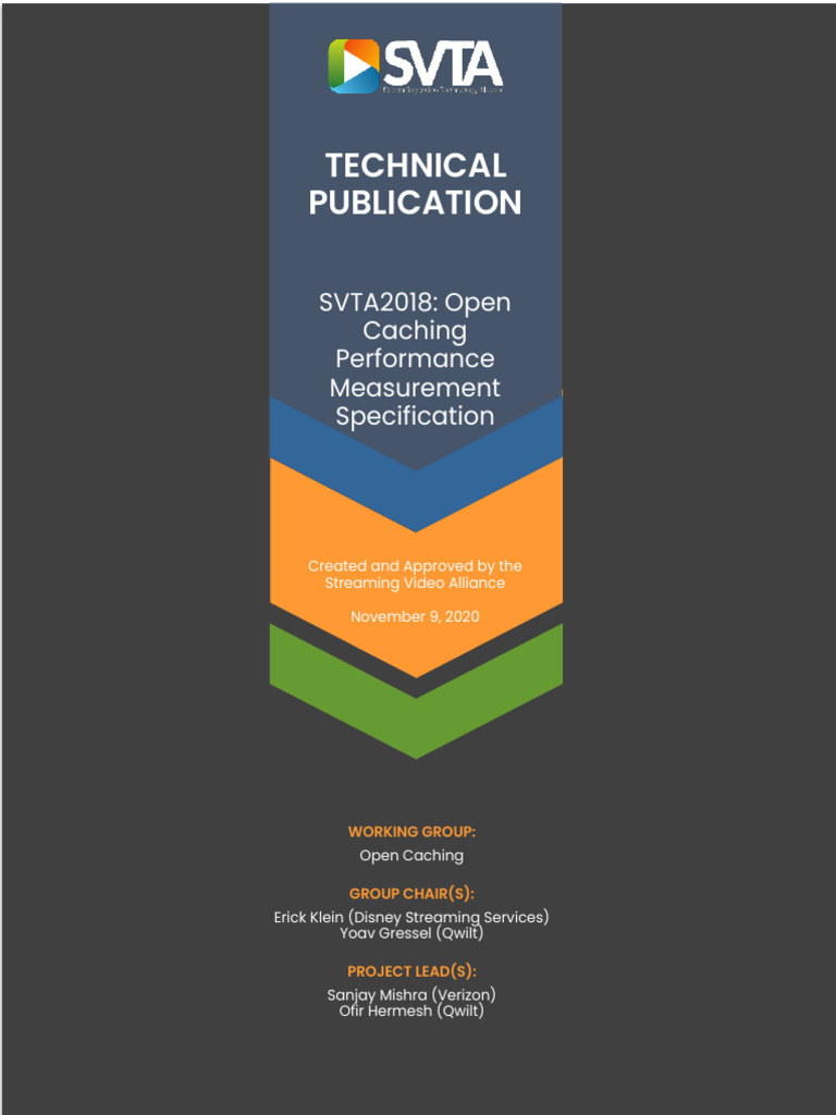 SVTA2018 Open Caching Performance Measurement Specification - v1 1 - 09092023 k7ngp7 | PDF ...