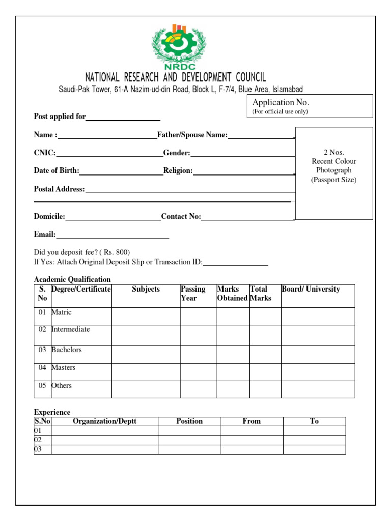 NRDC Form Dec 23 PDF - 3 | PDF