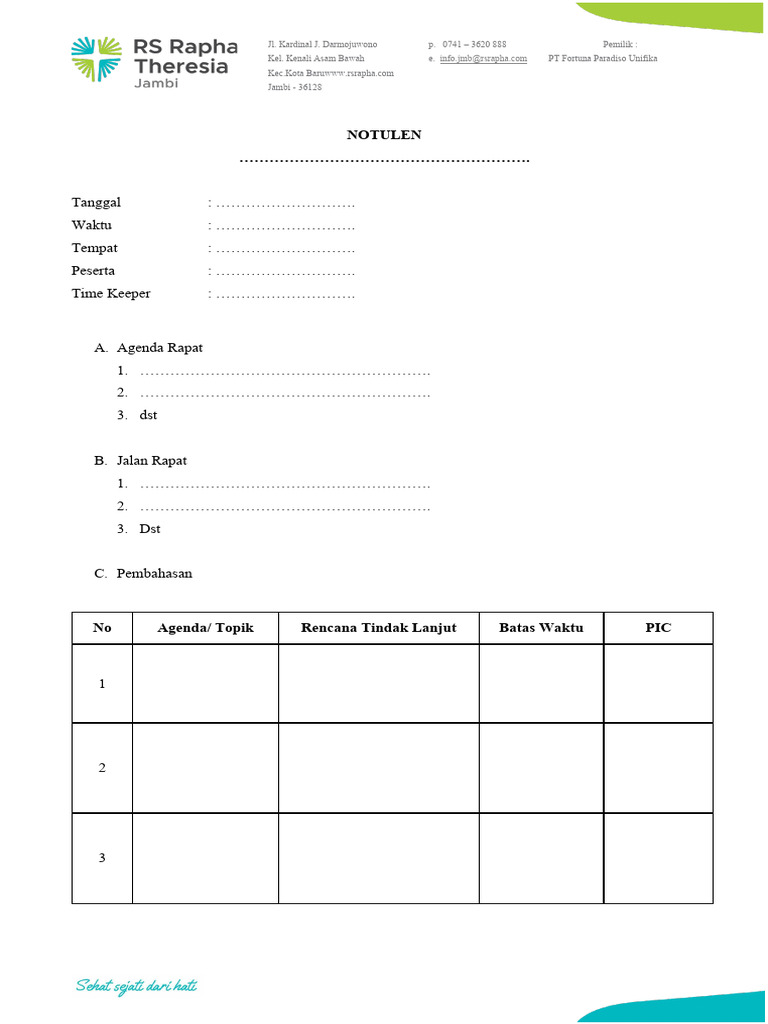Format Notulen | PDF