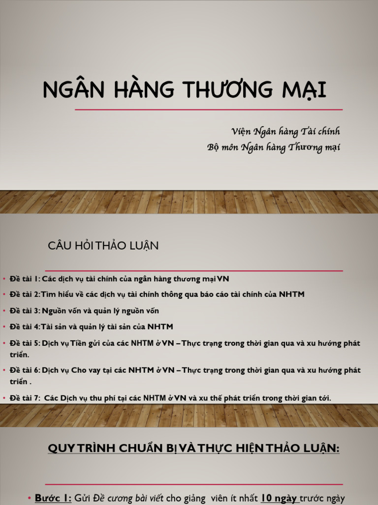 Slide Buổi Đầu NHTM (New) | PDF