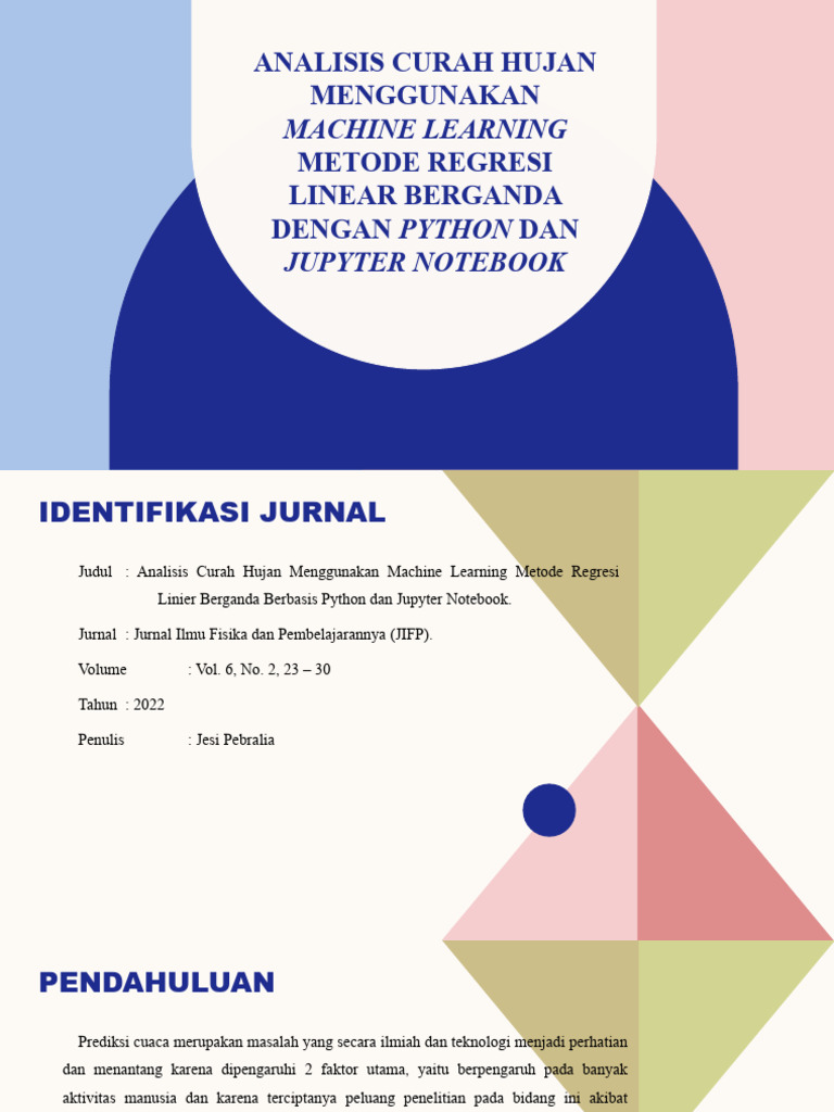 Analisis Curah Hujan Menggunakan Machine Learning Metode Regresi | PDF