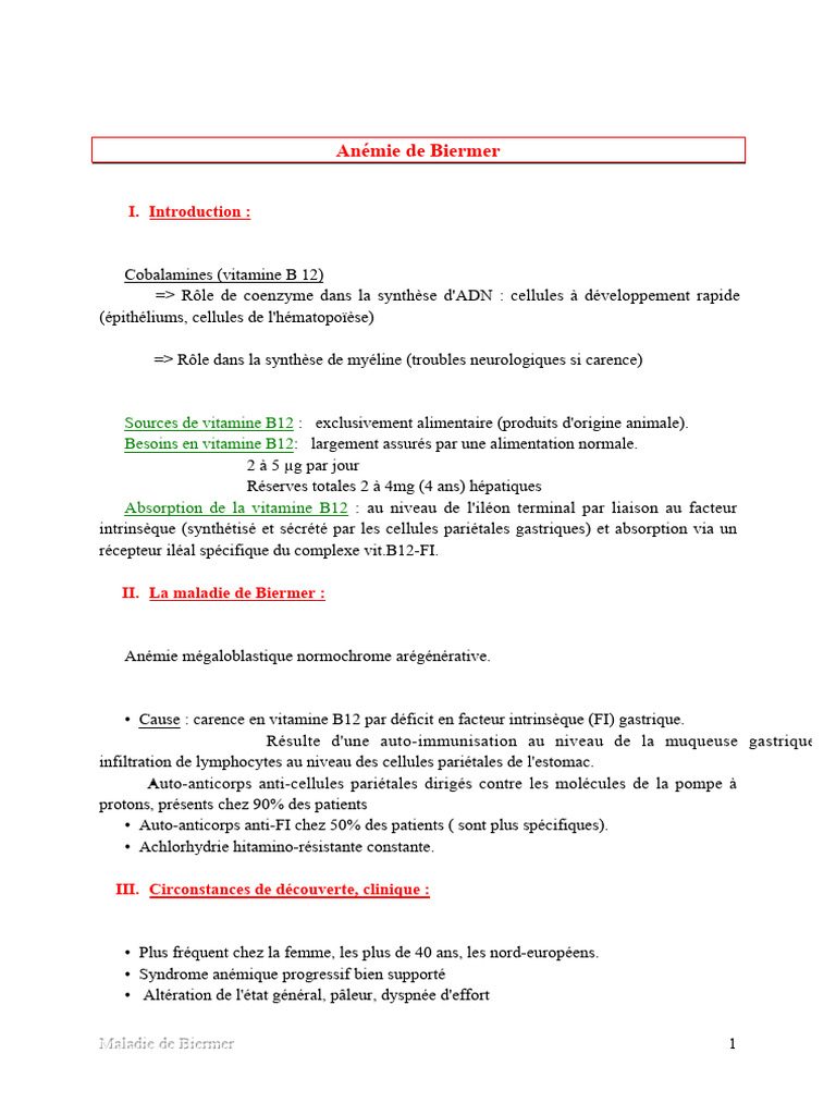 26 Maladie de Biermer | PDF