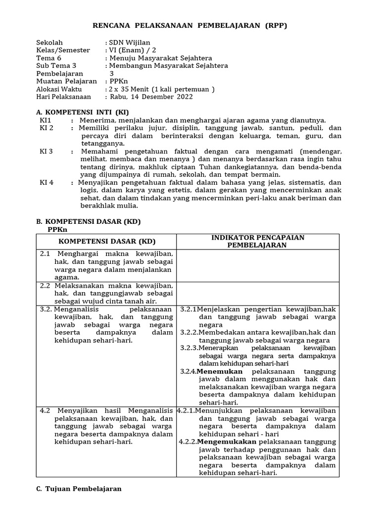 Contoh RPP | PDF