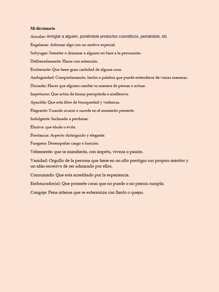 Mi Diccionario | PDF