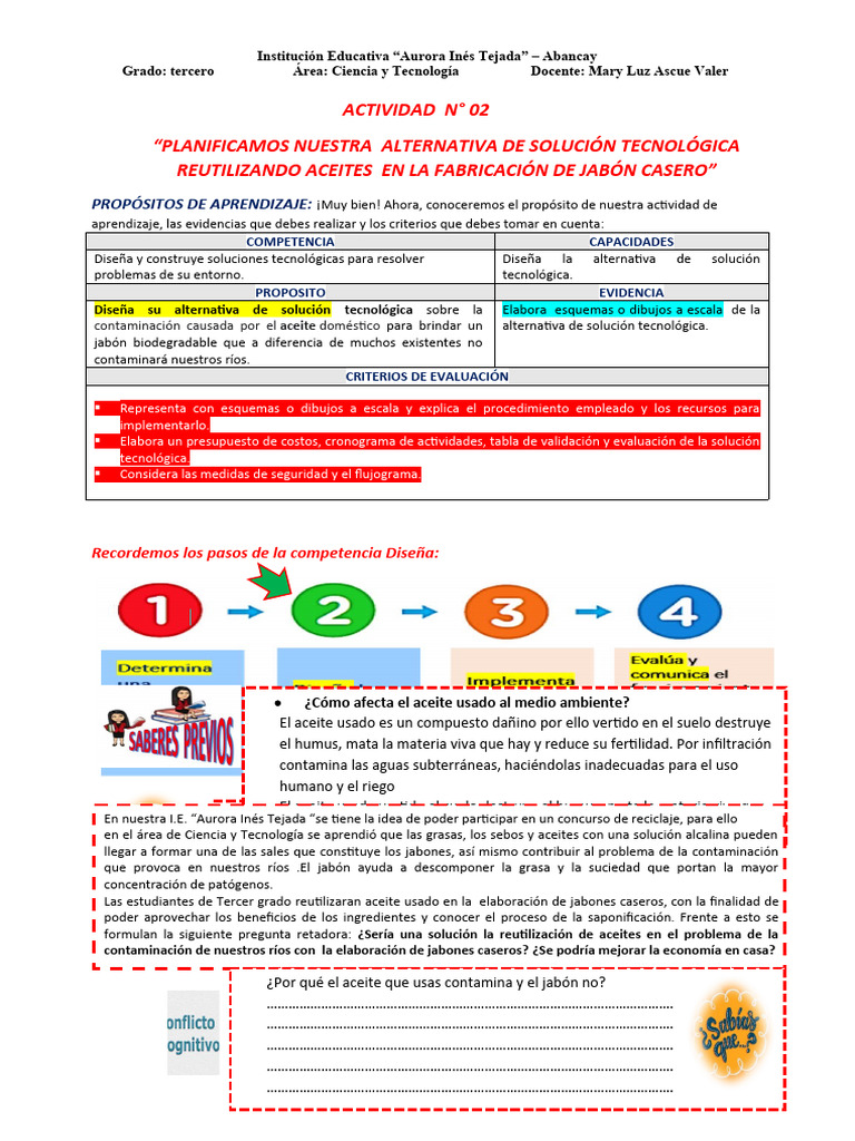 Act.2 - EdA 8 | PDF | Agua | Evaluación
