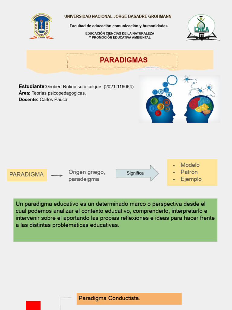 PARADIGMAS | PDF | Aprendizaje | Constructivismo (filosofía de la ...