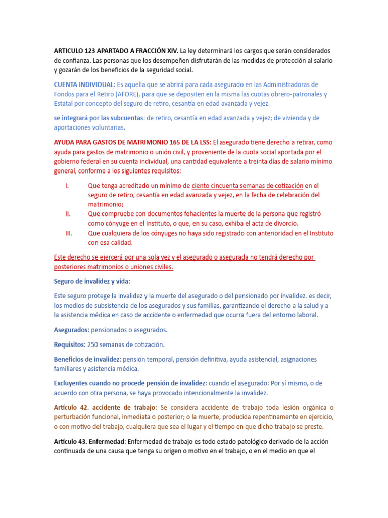 Articulo 123 Apartado A Fracción Xiv | PDF | Pensión | Desempleo
